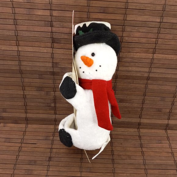 St. Nicholas Square | Holiday | Snowman Plush Wine Bottle Hugger Cover ...